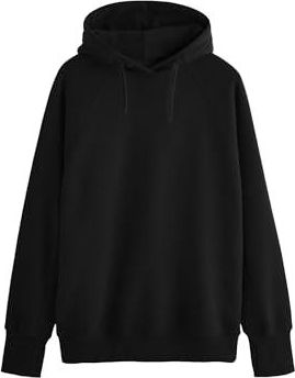 Next Femme Sweat &agrave; Capuche Long &agrave; Enfiler Active Noir M