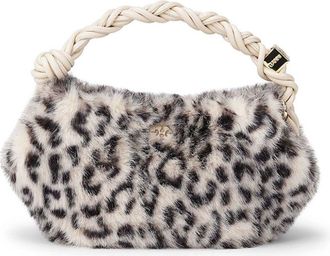 Ganni Bou Mini-Tasche mit Leoparden-Print - Nude