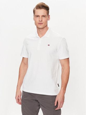 Napapijri Poloshirt Ealis NP0A4H8B Wei&szlig; Regular Fit
