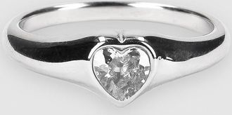 Blue Tomato Heart Ring Schmuck silver stainless steel