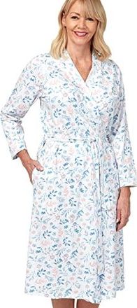 Marlon Womens Lynda Cotton Jersey Robe Peignoir