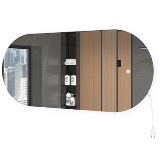 Vicco Badezimmerspiegel, Wei&szlig;, 110 x 50 cm mit LED Beleuchtung, Vicco