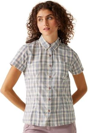 Regatta Chemise à manches courtes Mindano VIII pour femme, Carreaux bleus, 42