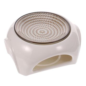 BESPORTBLE Wachs Aromatherapie Lampe aus Keramik Tragbare Duftlampe f&uuml;r Wohnzimmer und Schlafzimmer Kompakte Aromadekoration mit Wachsbeh&auml;lter Wei&szlig;