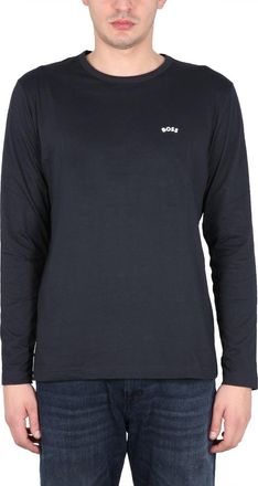HUGO BOSS Logo-Printed Cotton T-Shirt - Blue