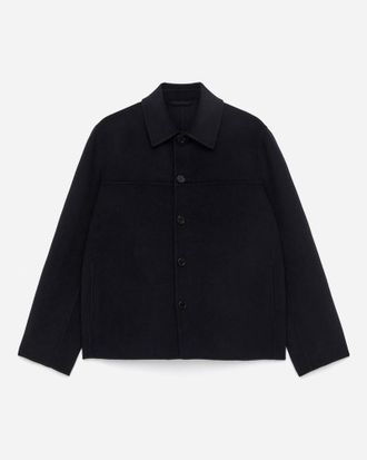 Arket Doubleface-Jacke Aus Wollmischung -Blau