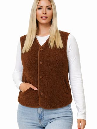 Worldclassca Weste Damen Kurze Kuschel Weste