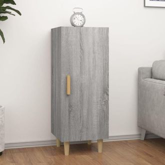 vidaXL Vidaxl - Buffet,Meuble de Rangement Sonoma gris 34,5x34x90 cm Bois ding&eacute;nierie