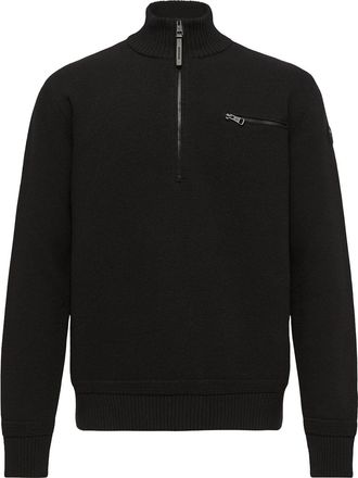 Moncler Moncler Pull Col Roul&eacute; En Laine & Cachemire, Homme, Noir, Taille: 3xl