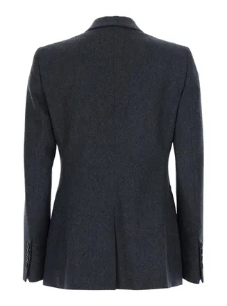 Pantaloni Torino Double-Breasted Cashmere-Wool Blazer - Gray