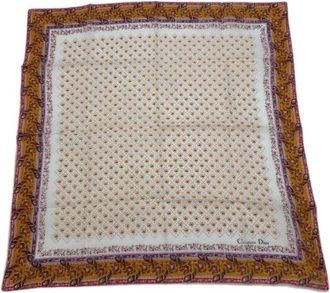 Dior unisex, Pre-owned, Blanc, Taille: ONE Size Foulard en soie Pre-owned