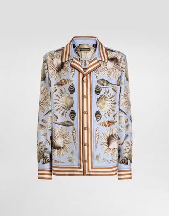 Dolce & Gabbana Shell-print Silk Twill Vanity Shirt - Mann Hemden Multicolor 39