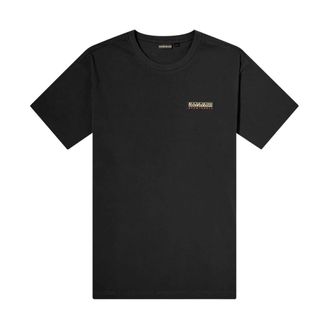 Napapijri Klassisches Rundhals T-Shirt - - Tops - Herren - Schwarzk - L