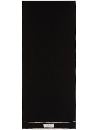 Balmain &eacute;charpe &agrave; patch logo - Noir