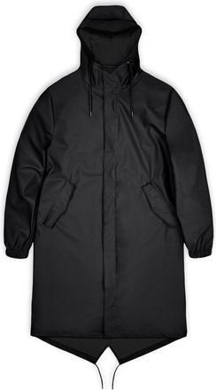 Rains Unisex Fishtail Parka, 01 Schwarz, XL
