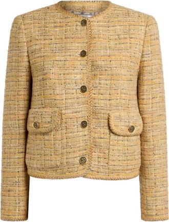 Etro Femme, Vestes, Beige, Taille: 40 FR Cotton Viscose Wool Jacket