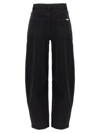 Self Portrait Womens Black Cotton High-Waisted Jean Clothing