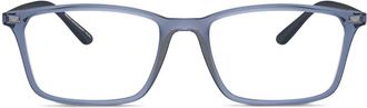 Emporio Armani Brille mit Logo-Gravur - Blau