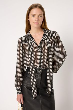 Gerard Darel Chemise &agrave; pois graphiques - ALISHA - Noir