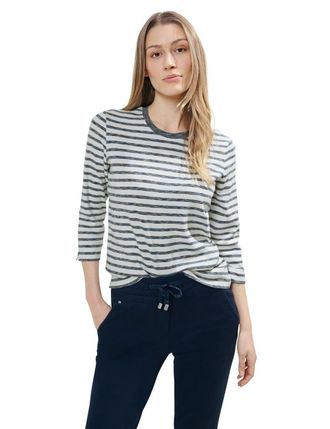 Cecil Damen Gestreiftes T-Shirt universal blue S
