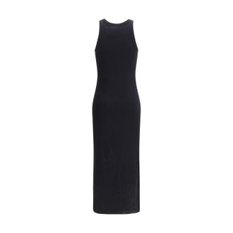 Maison Kitsun&eacute; Womens Black Cotton Casual Dress