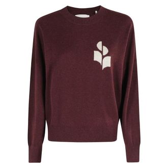 Isabel Marant Khaki Langarmshirt mit Logo - - Knitwear - Damen - Braun - 2XS