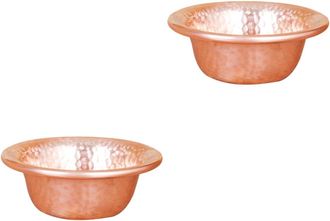 Cabilock 2St Wasserschale Kupferschale für buddhistische Gebete Handgefertigte Kupferschale für Tempelrituale Weihwasserbecher brennende Räucherschale Opfersch