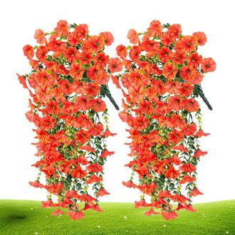 Generic K&uuml;nstliche Petunien - Langfristige Dekoration Von K&uuml;nstlichen Petunien - Wetterbest&auml;ndig 2 St&uuml;ck F&uuml;r Fensterbox Topfpflanzkasten Garten