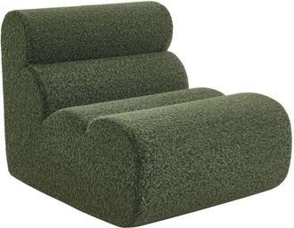 Sweeek Modularer Lounge-Sessel mit Bezug im Alpaka-Look, Stoff, Khaki