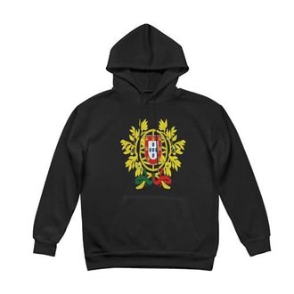 Generic Sweatshirts &Agrave; Capuche Mode Homme Doublure Polaire Manches Longues Vintage Lacets Sweatshirts Portugal Embl&egrave;me National Imprim&eacute; Chemises Cordon Hoodie 