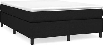 vidaXL Bettgestell ohne Matratze Schwarz 140x190 cm Stoff Vidaxl