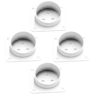 SOLUSTRE 4 Stück Möbelbeinverbinder aus Eisen Formstabile Tischbeinhalterungen für Tisch und Stuhlfüße Montageplatten für Möbelbeine Zur Verstärkung und Repara