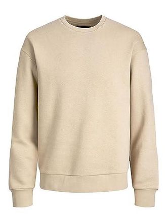 Jack & Jones Pull à Manches Longues col Rond de Base pour Homme sans Capuche - Pull Chaud JJESTAR, Couleurs:Beige, Taille Chandail:S