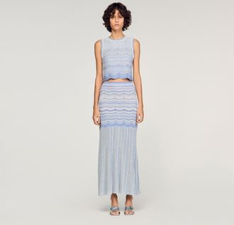 Sandro Jupe longue en maille fantaisie