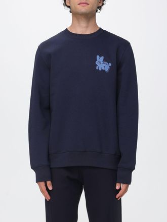 Paul Smith Sweat-shirt en m&eacute;lange de coton &agrave; col rond et logo contrastant