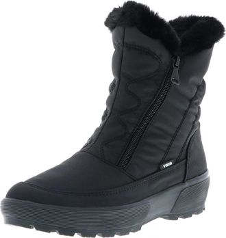 Vista Damen Kurzschaft Winterstiefel Stiefeletten Kunstfell gef&uuml;ttert schwarz, Gr&ouml;&szlig;e:40, Farbe:Schwarz