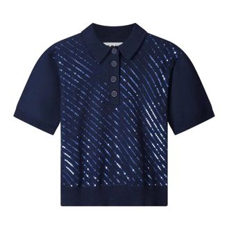 Pom Amsterdam Damen, Oberteile, Blau, LGr&ouml;&szlig;e