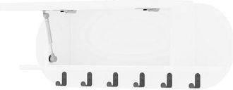 Dmora Wandgarderobe Hestia Wei&szlig; 6 Haken zur Wandmontage