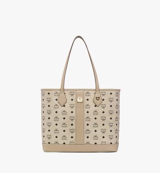MCM Neuer Liz Shopper in Visetos BEIGE + BLACK VISETOS