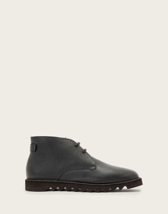 AllSaints Slix Chukka Leder-Schn&uuml;rstiefel in Dunkelbraun