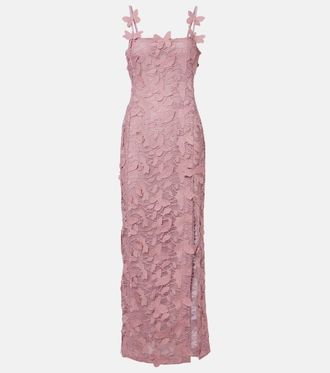 Blumarine Besticktes Maxikleid aus Spitze