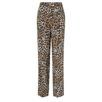 Elisabetta Franchi Animalier Straight Hosen - - Trousers - Damen - Mehrfarbig - S
