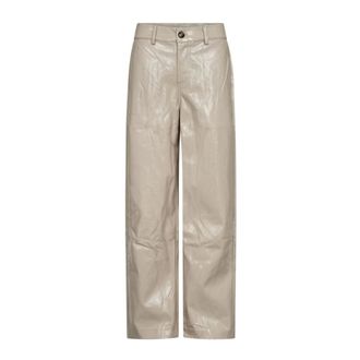 Co'Couture Femme, Pantalons, Beige, Taille: 38 FR Leather Pantalons