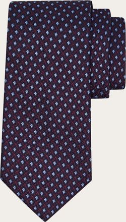 Ferragamo Herren Jacquard-Krawatte - Infinite Inspirations Blau
