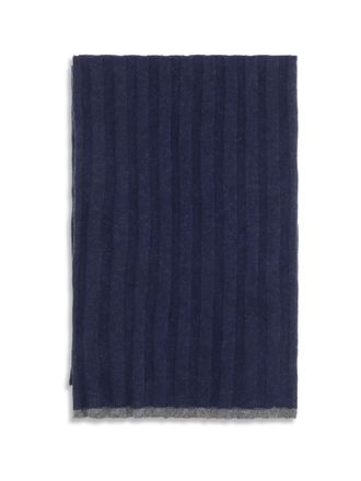 Brunello Cucinelli Mens Cashmere Scarf Navy (capra Hircus) Scarfs