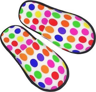 Generic Pantoufles En Peluche Impression &Agrave; Pois Chausson L&eacute;g&egrave;res Respirantes Slippers Pour Homme Int&eacute;rieur Chambre M