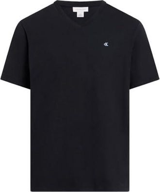 Calvin Klein T-Shirt Manches Courtes Homme Smooth Solid Tee avec Col en V, Noir (Black), XXL