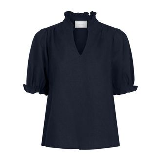 Neo Noir Marinebluse mit Puff&auml;rmeln - - Blouses & Shirts - Damen - Blau - XS