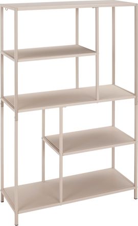 Xora Regal, Greige, Metall, 5 F&auml;cher, 76x116x30 cm, Wohnzimmer, Regale, B&uuml;cherregale
