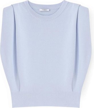 Motivi Kurzes Strickoberteil mit Tr&auml;gern - - Knitwear - Damen - Blau - S